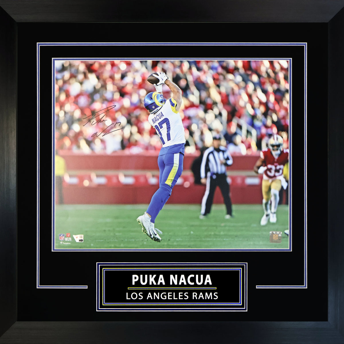 Puka Nacua Signed 16x20 Photo Framed Los Angeles Rams NFL Rookie Recor ...