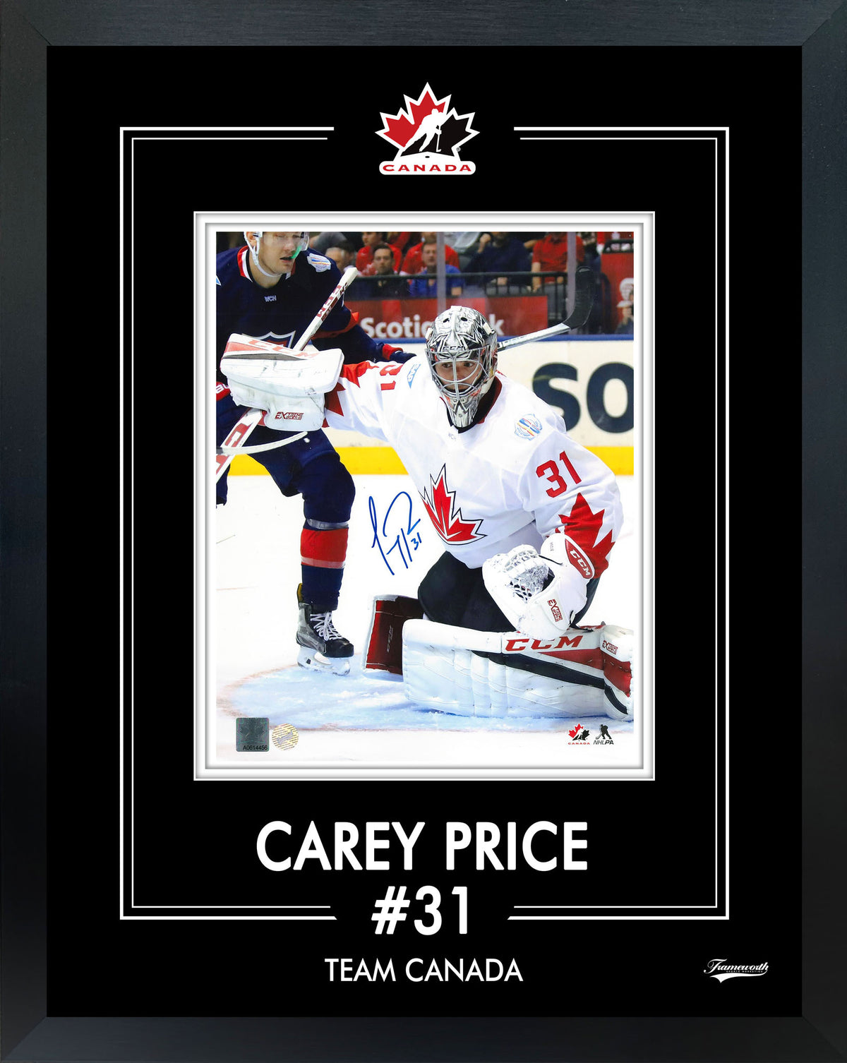 Carey Price Signed 8x10 PhotoGlass Frame WCOH Team Canada Action-H ...