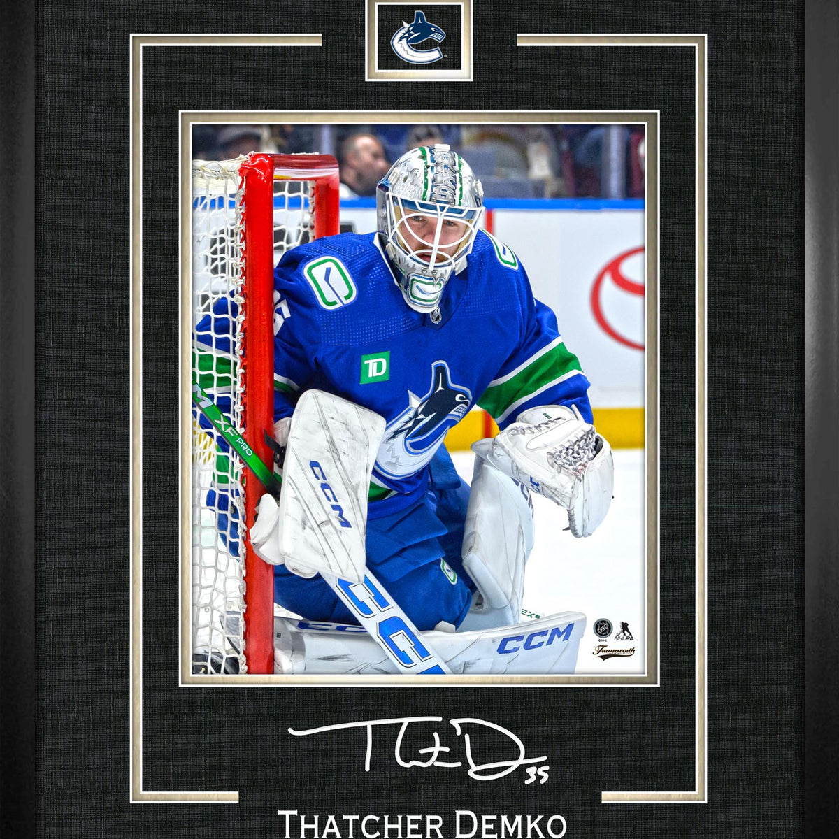 Thatcher Demko 16x20 Replica Signature Frame Canucks – Frameworth ...