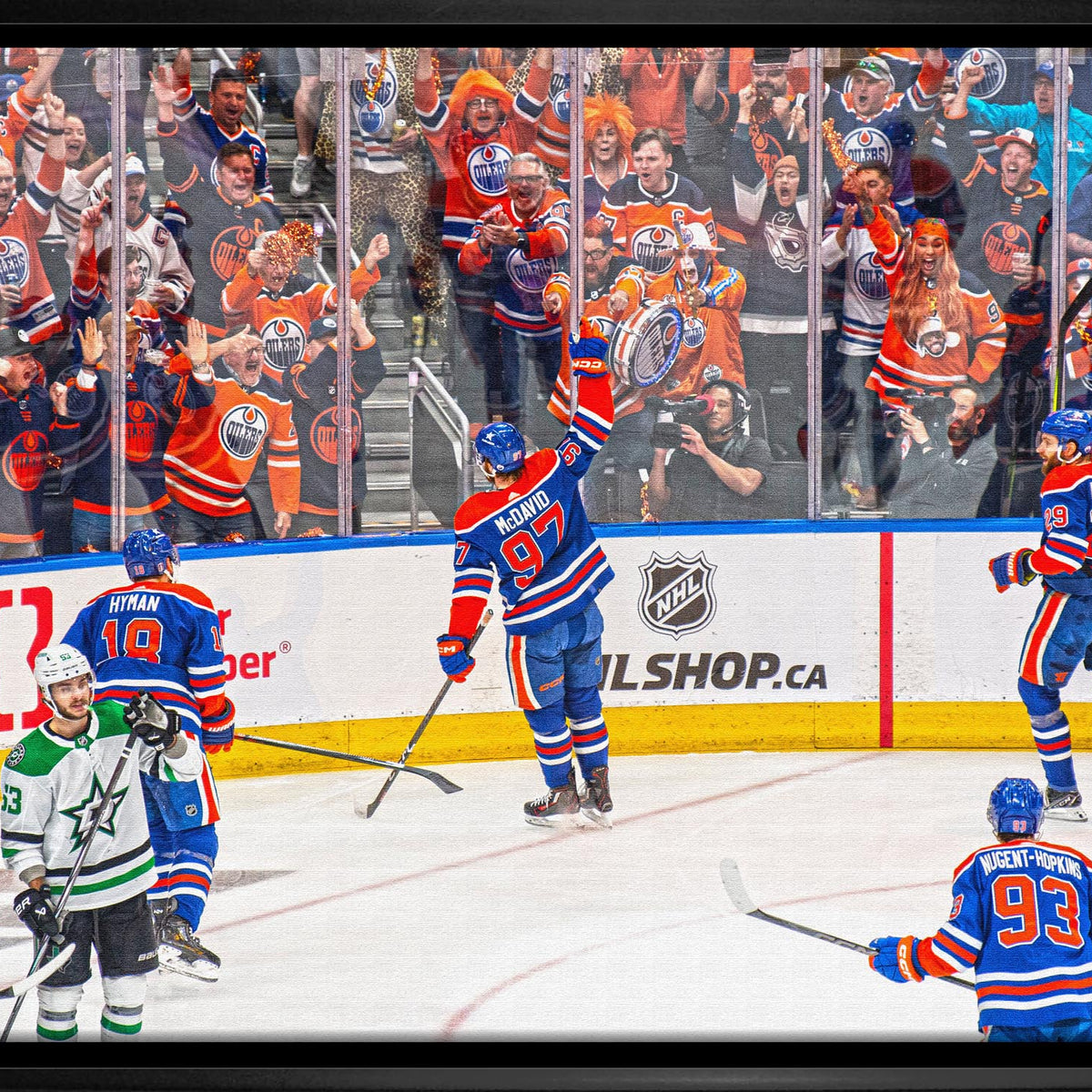 Edmonton Oilers 20x29 Framed Canvas Conference Final Celebration ...