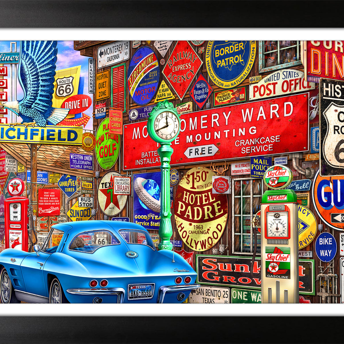 Along Route 66 Framed Michael Fishel Print – Frameworth Sports Marketing