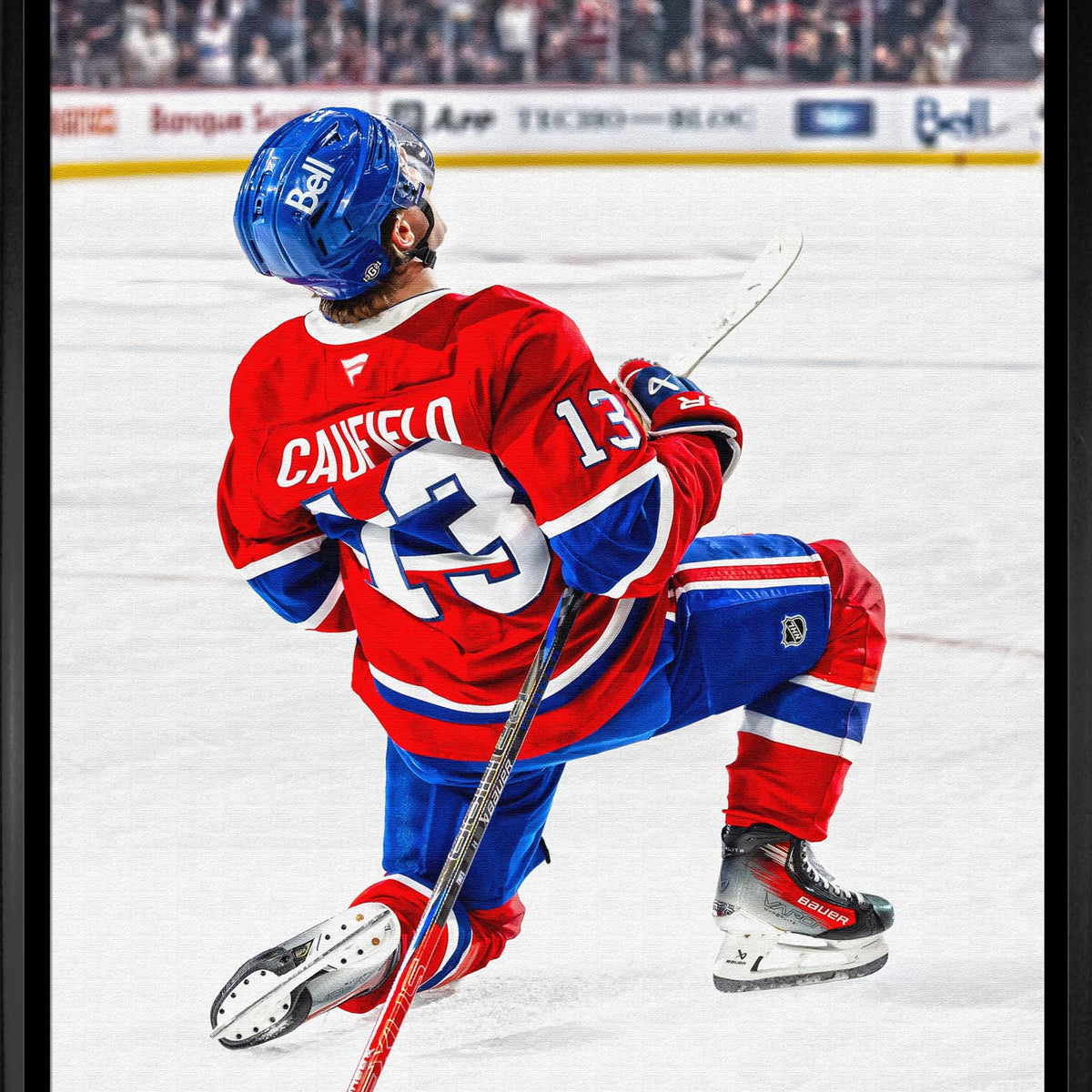 Cole Caufield 20x29 Unsigned Framed Canvas Canadiens Celebration ...