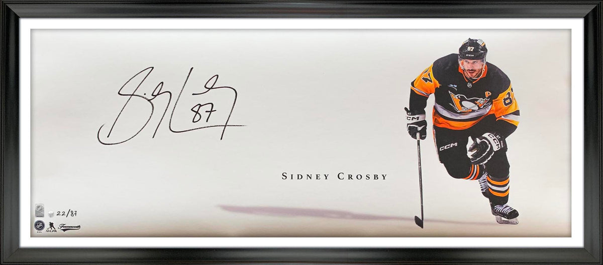 Sidney Crosby Signed 18x44 Framed Oversize Signature Print (Limited Ed ...