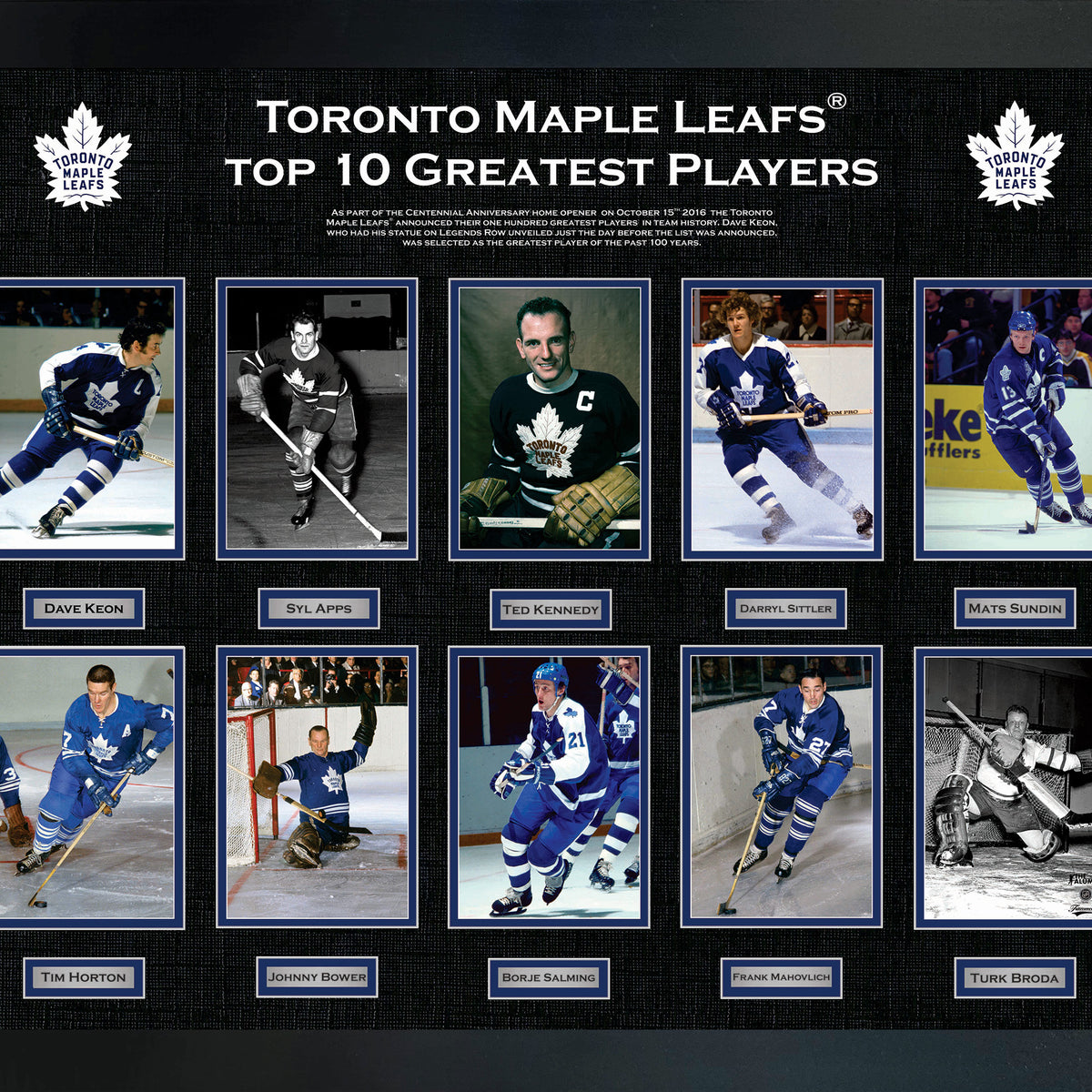 Toronto Maple Leafs 10 Greatest Players – Frameworth Sports Marketing