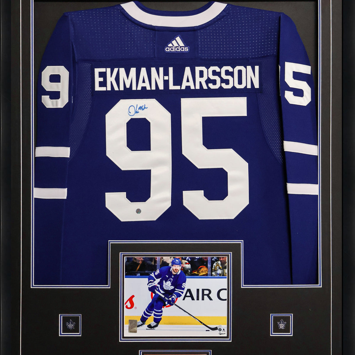 Oliver Ekman-Larsson Signed Jersey Framed Toronto Maple Leafs Blue Adi ...