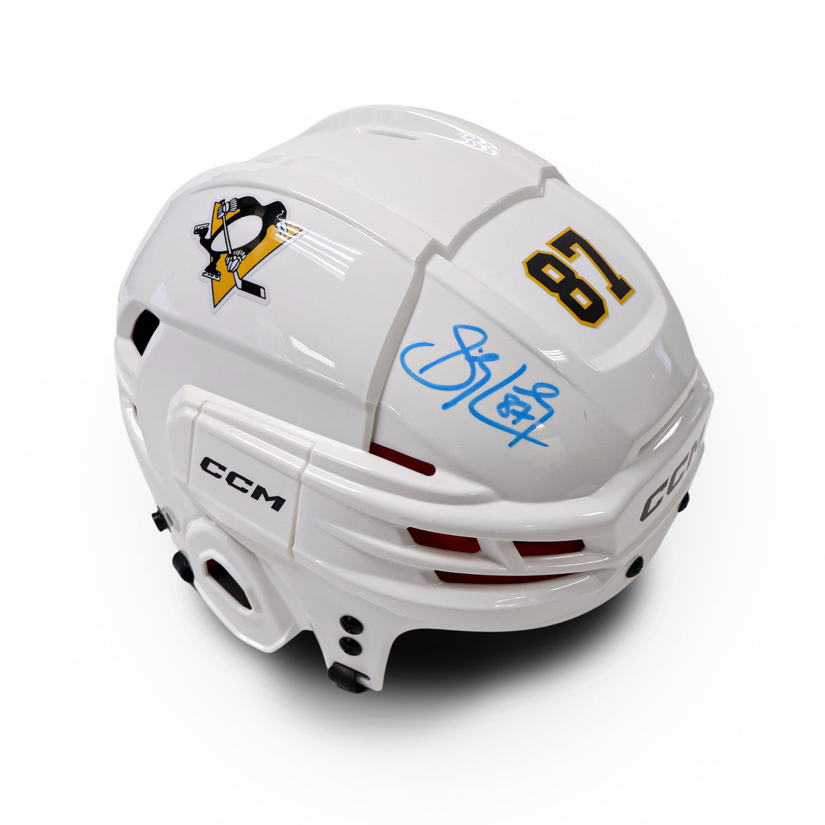 Sidney Crosby Signed Pittsburgh Penguins White CCM Helmet - AUCTION ...