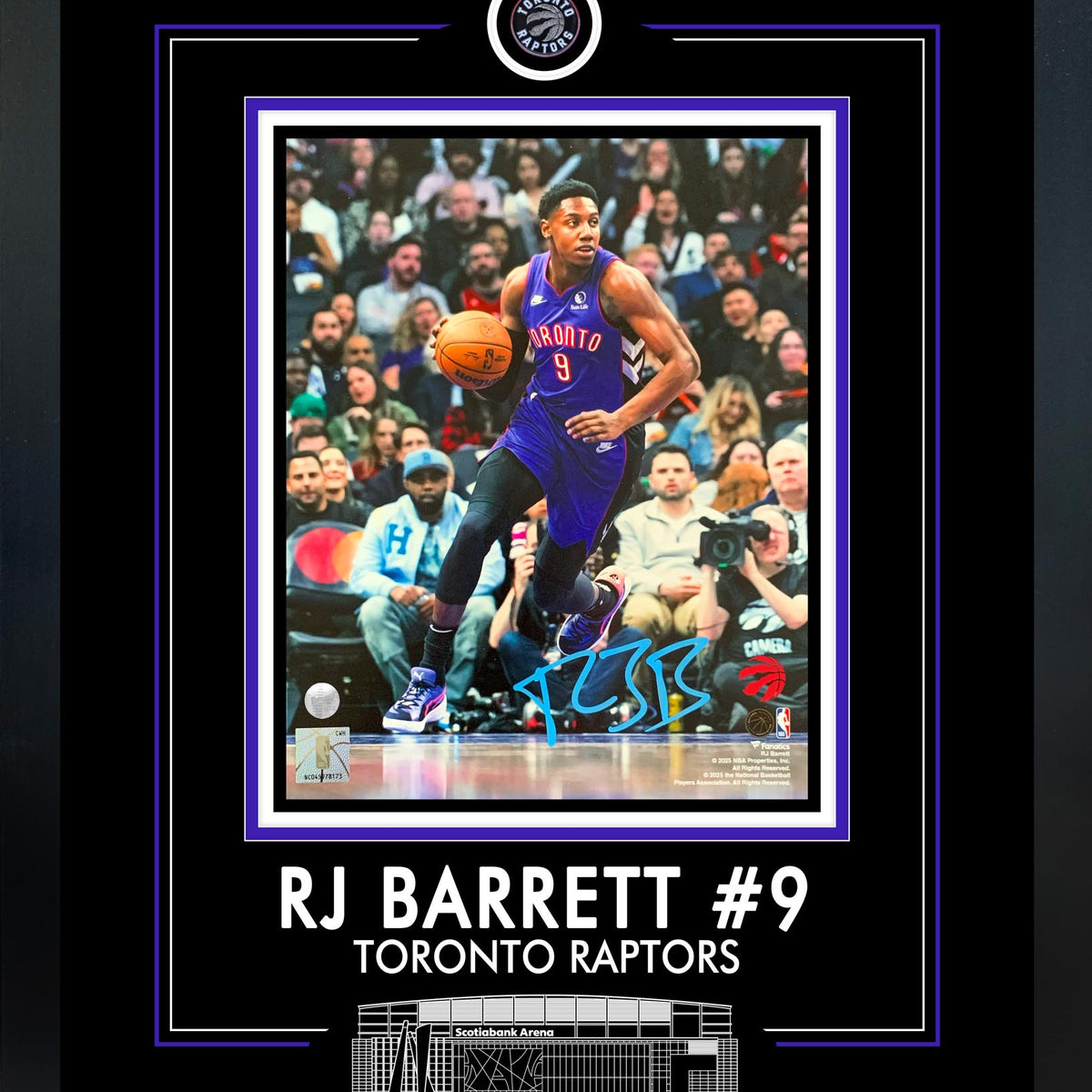 RJ Barrett Signed 8x10 Framed Photoglass Toronto Raptors Action-V - Au ...