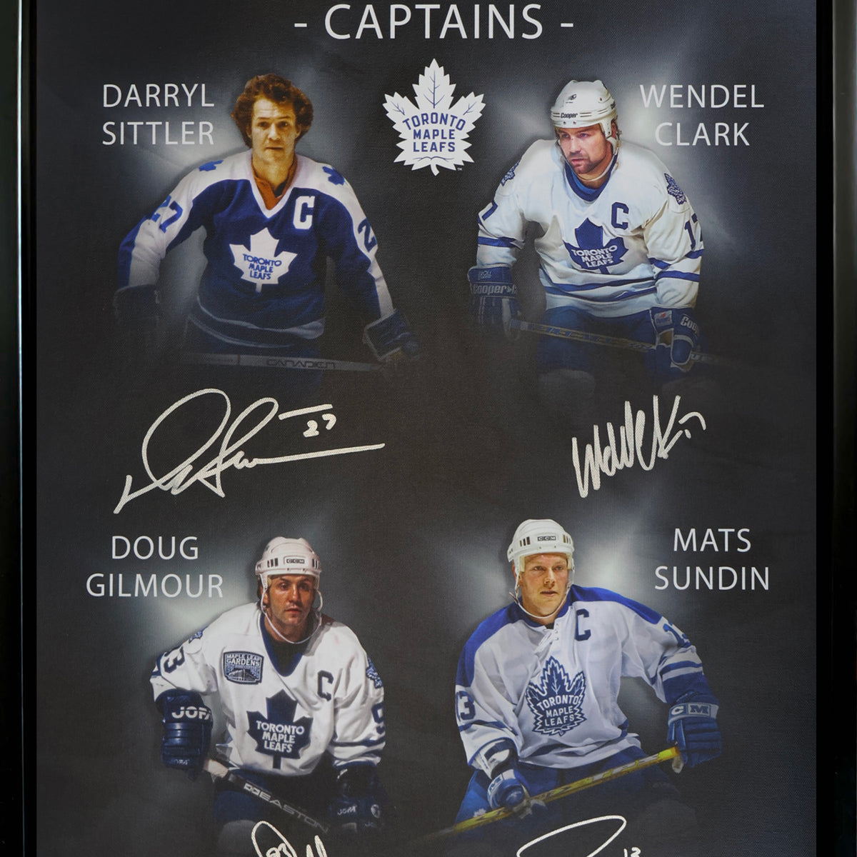 Mats Sundin / Darryl Sittler / Wendel Clark / Doug Gilmour Signed Fram ...