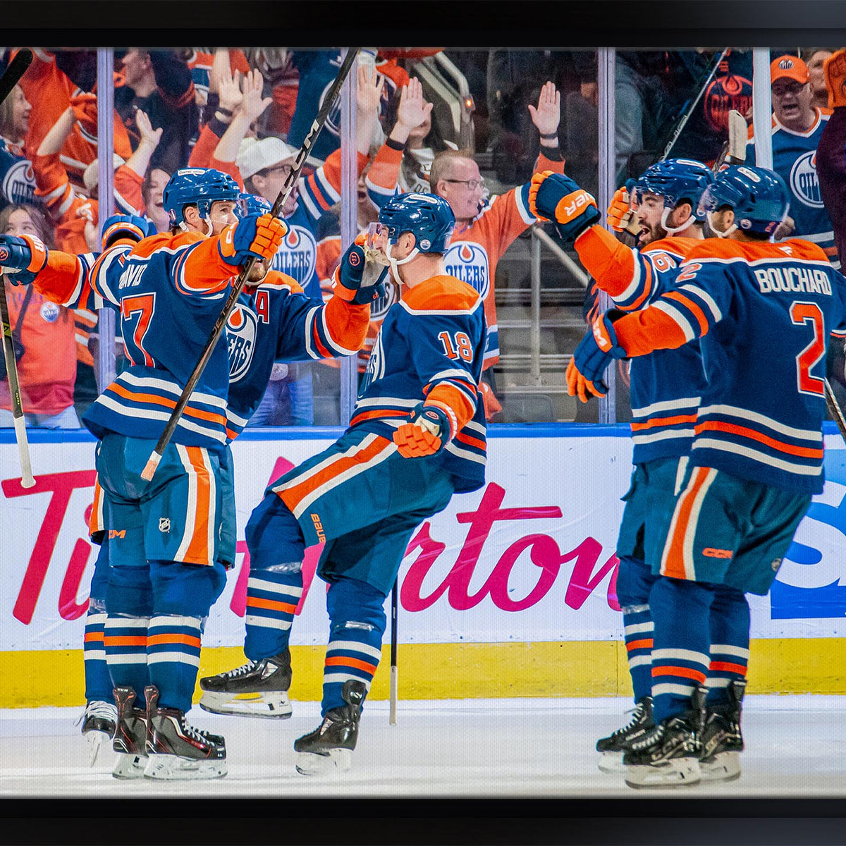 2025 Oilers Celebration 20x29 Framed Canvas 2025 Playoffs – Frameworth ...