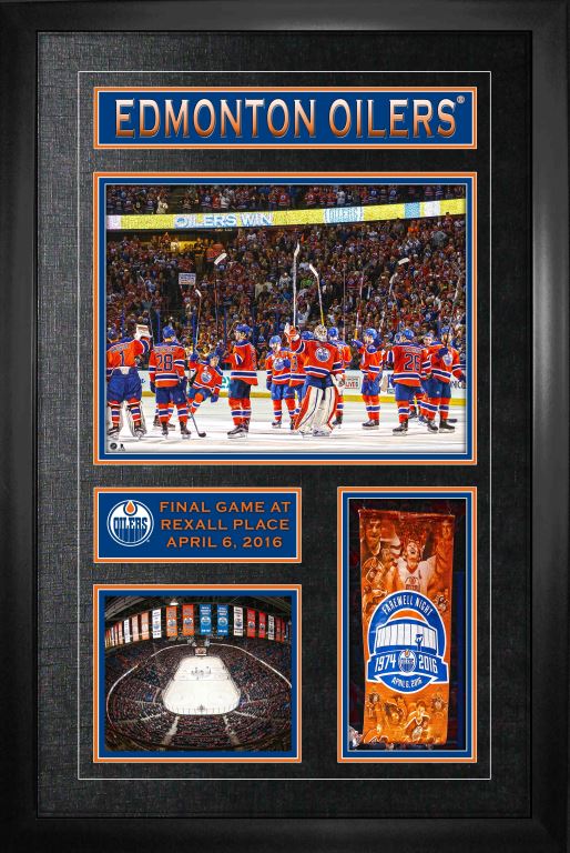 Edmonton Oilers Collage Frame Final Game At Rexall Place – Frameworth ...