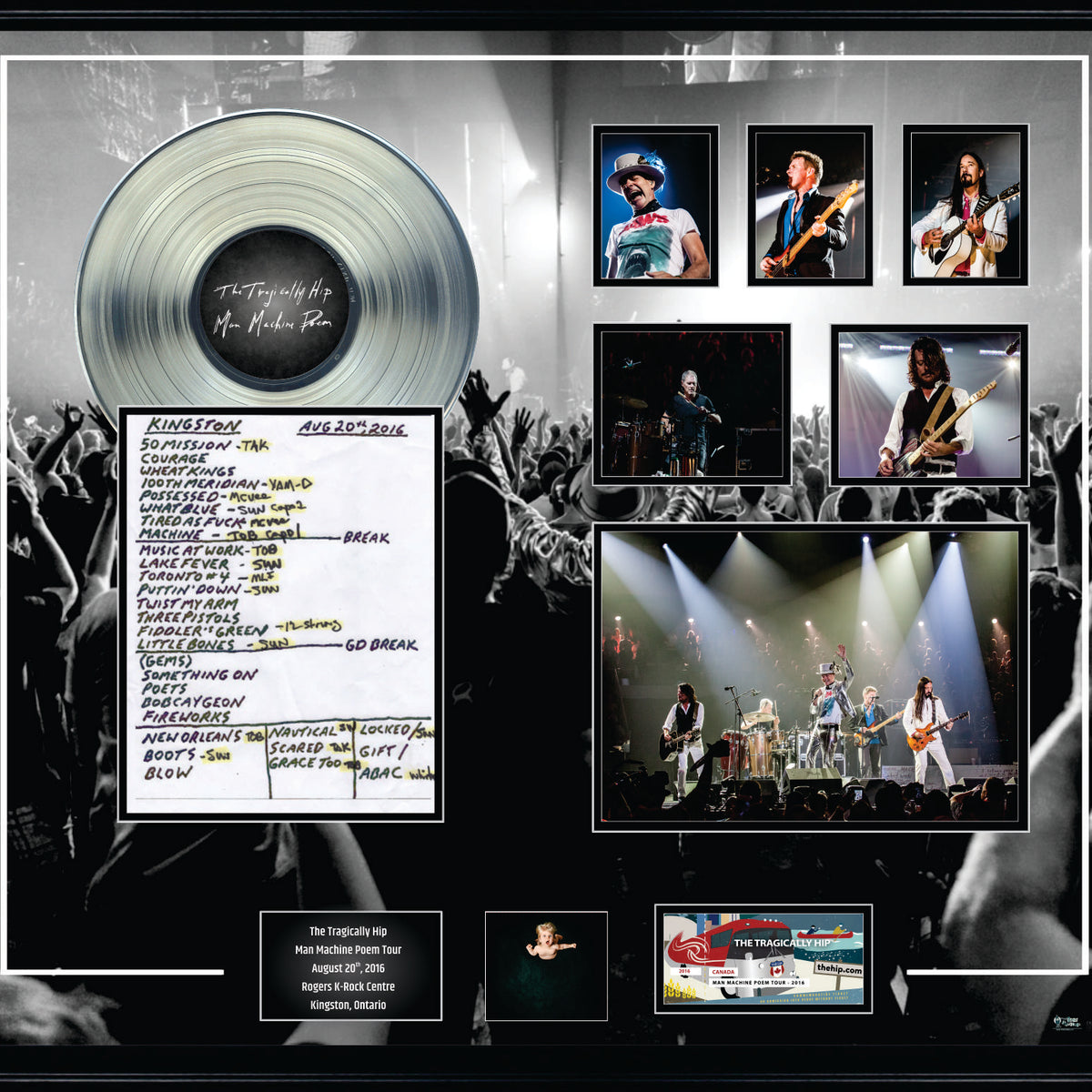 The Tragically Hip Framed Last Kingston Show with Set List – Frameworth ...
