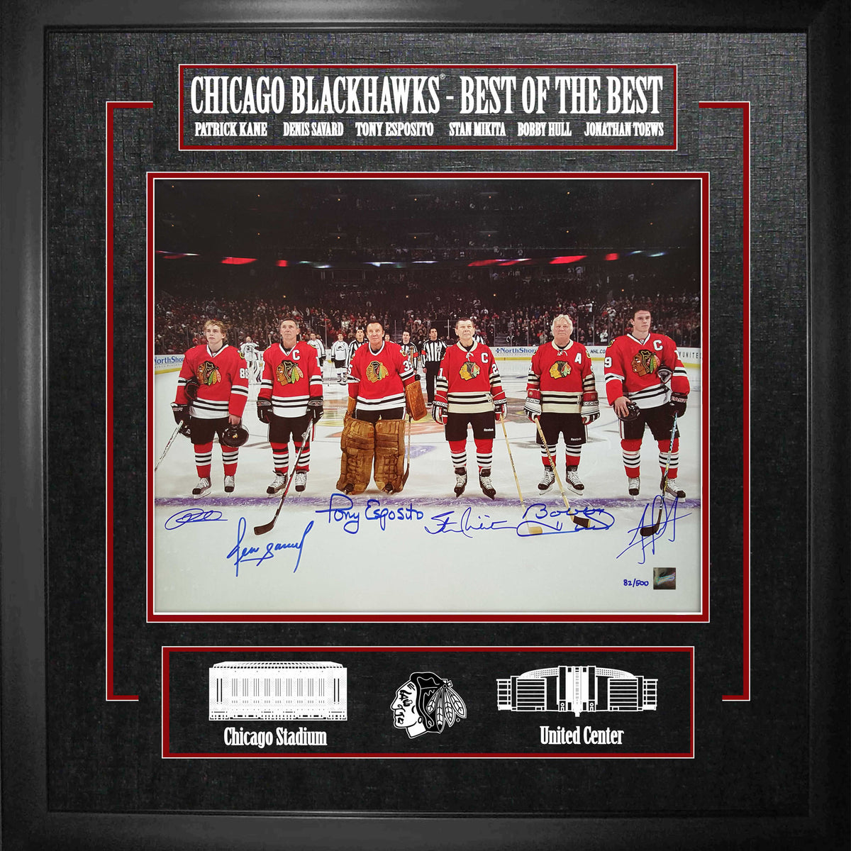 Toews/Kane/Hull/Esposito/Savard/Mikita Multi Signed 16x20 Ambassador F ...