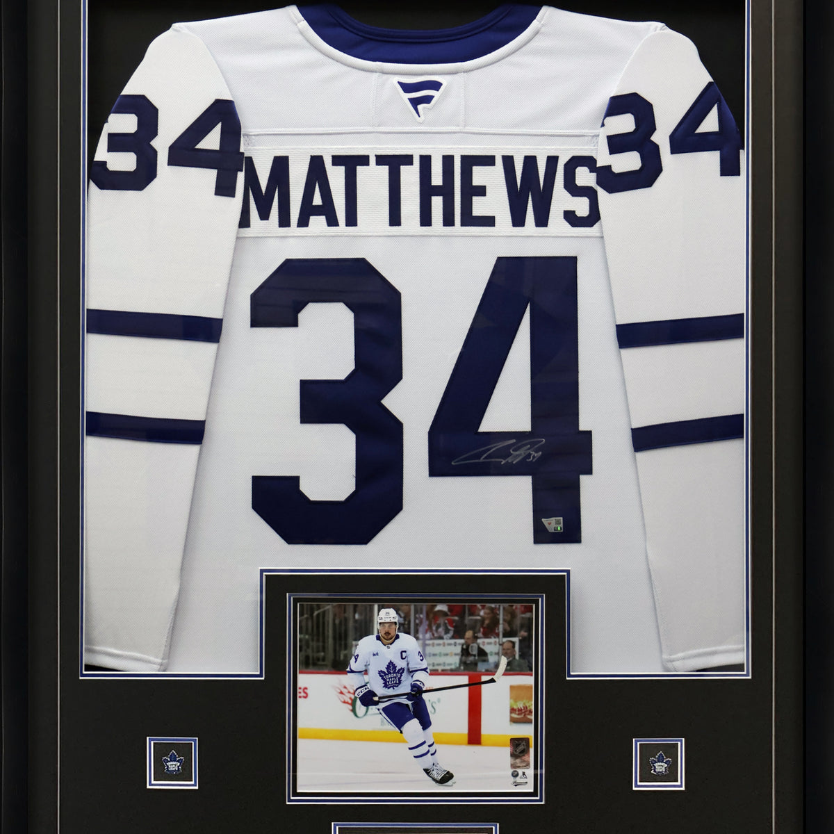 Auston Matthews Signed Jersey Framed Toronto Maple Leafs White Fanatic ...