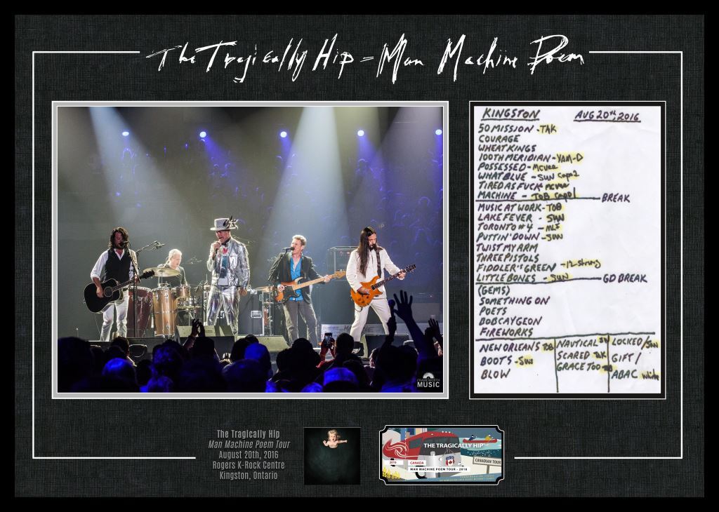 The Tragically Hip Framed Final Show in Kingston – Frameworth Sports ...