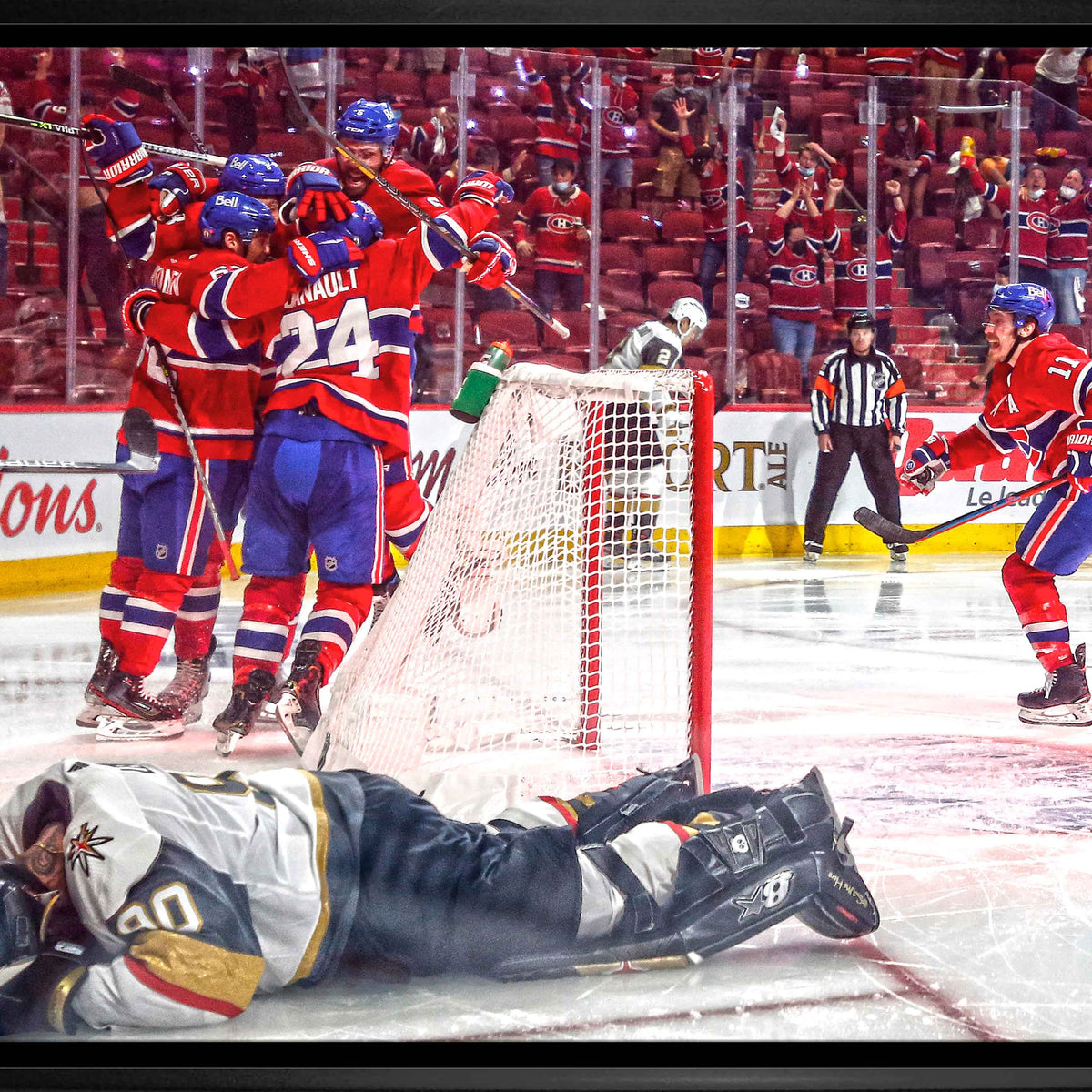 Montreal Canadiens Framed 20x29 Game-Winning Goal Canvas – Frameworth ...