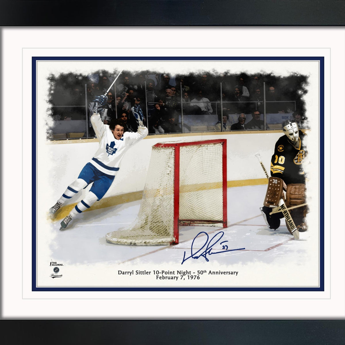 Darryl Sittler Signed Framed 16x20 Toronto Maple Leafs 50th Anniversar ...