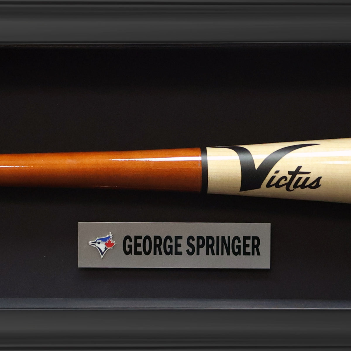 George Springer Toronto Blue Jays Signed Victus Game Model Bat in a Sh ...