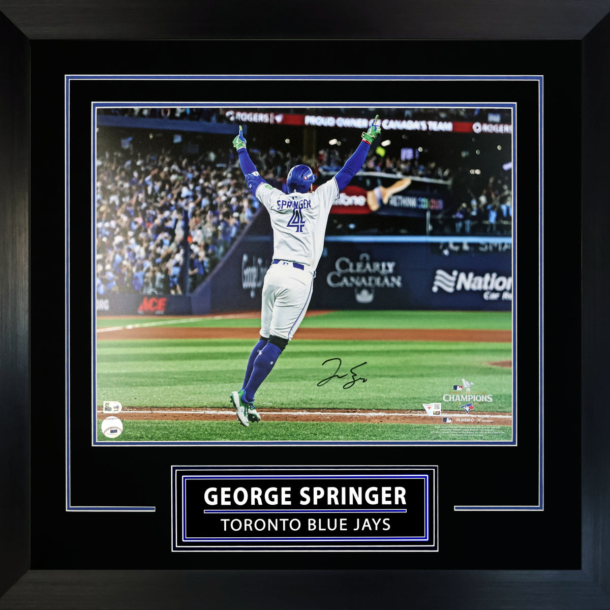 George Springer Toronto Blue Jays Signed 16x20 Photo Framed 2025 ALCS ...