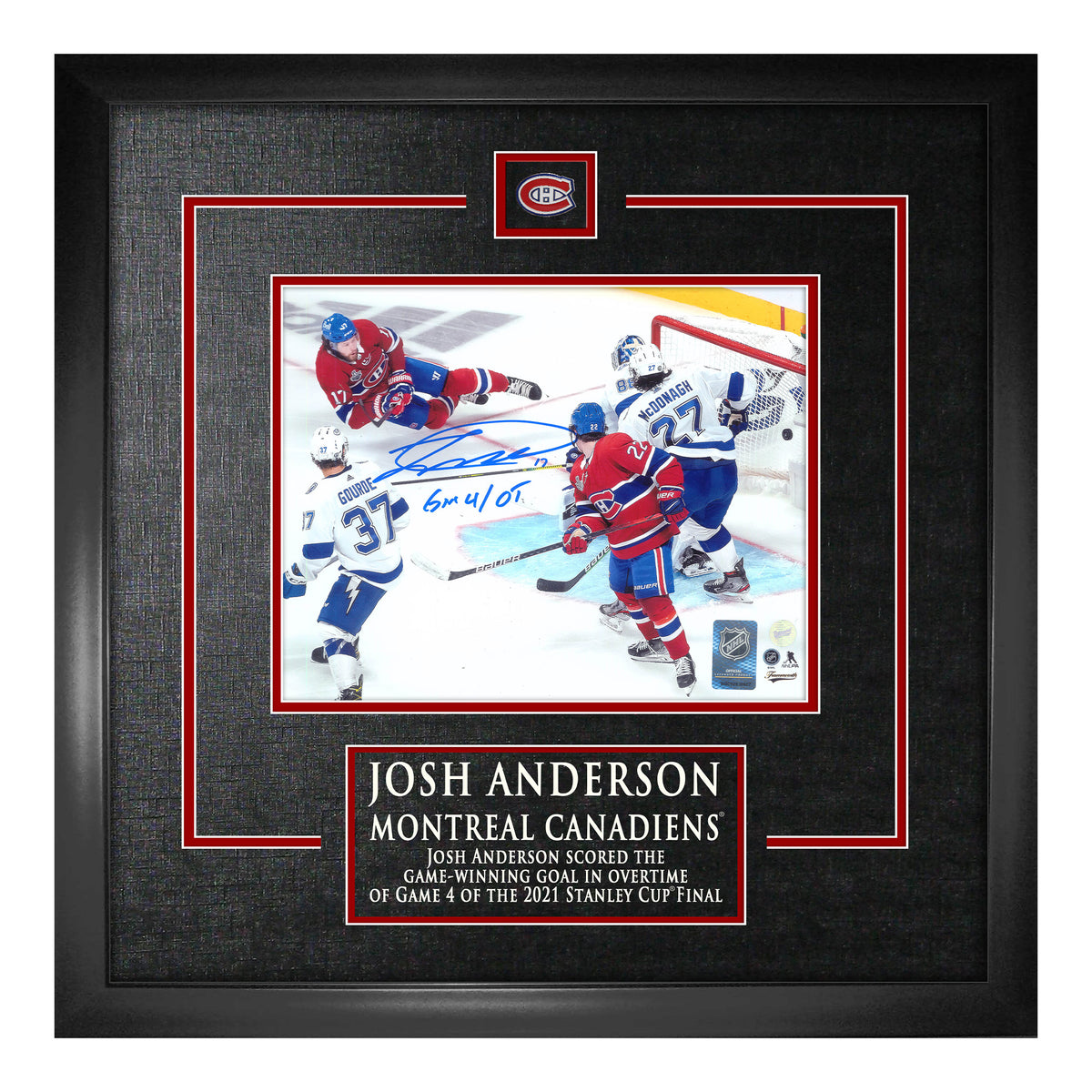 Josh Anderson Montreal Canadiens Signed Framed 8x10 Scoring Photo with ...