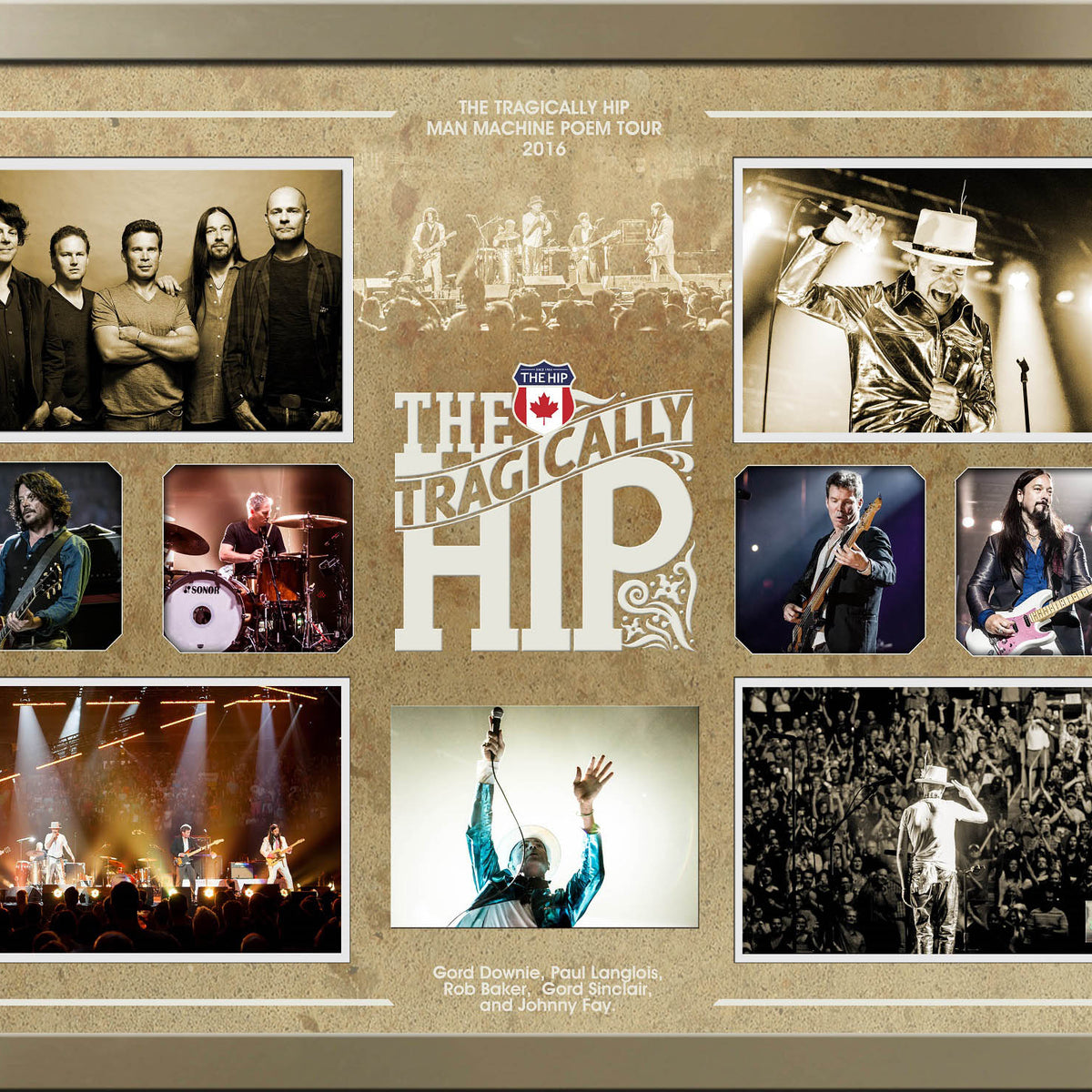 The Tragically Hip Framed Multi Photo Collage Final Production Edition ...
