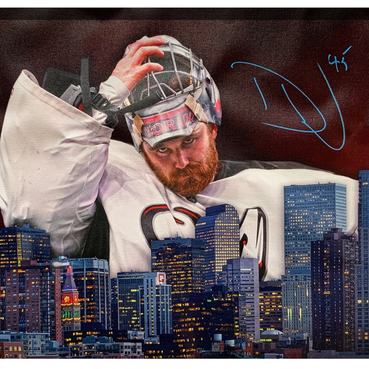 Dillon Ward Signed 20x29 Skyline Canvas Colorado Mammoth – Frameworth ...